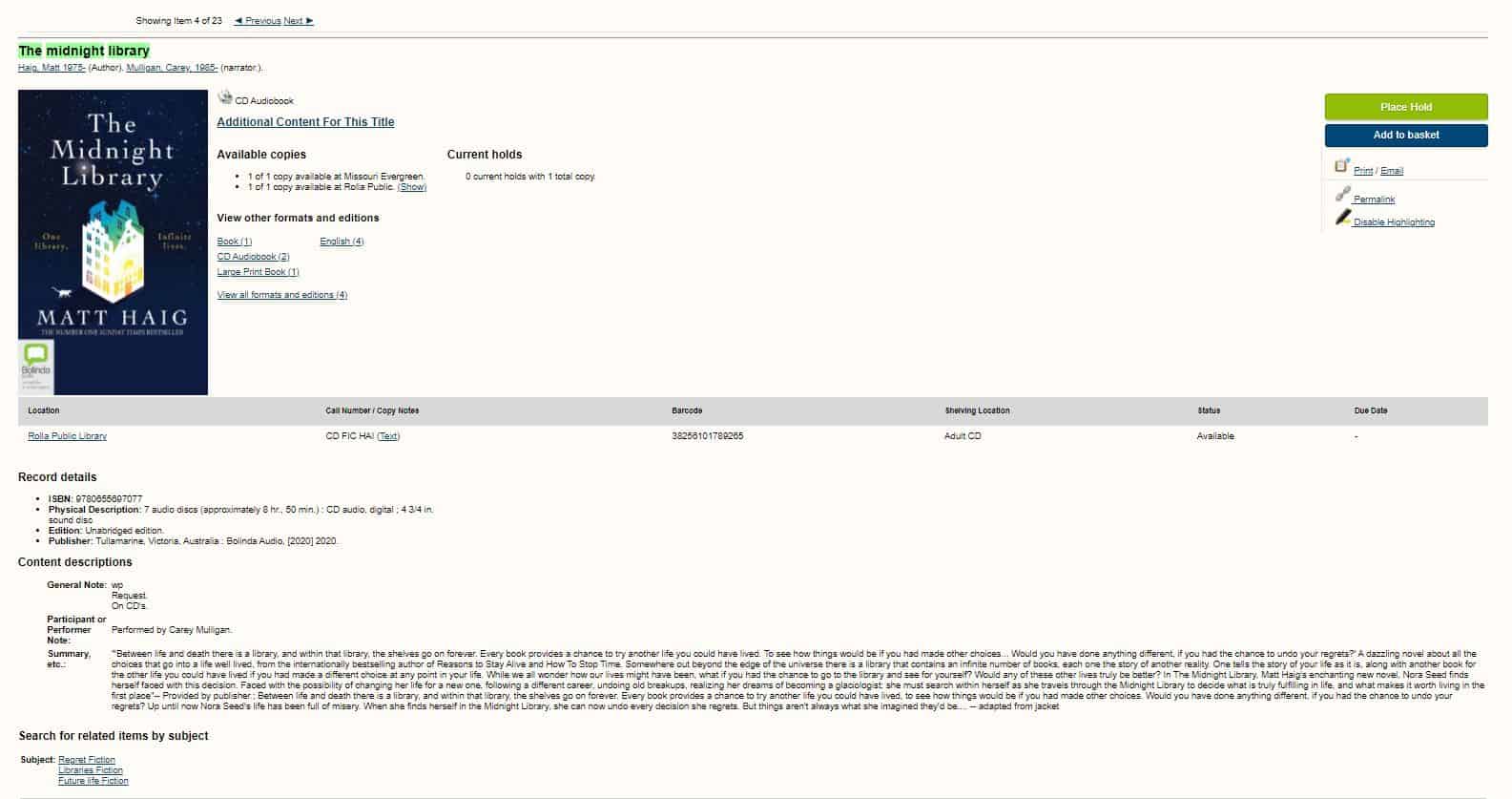 Missouri Evergreen Guide - Rolla Public Library